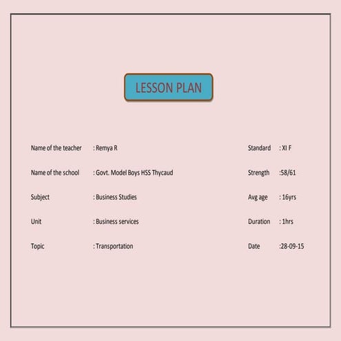 lesson Plan | PPT