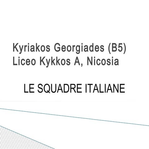 Le squadre italiane | PPT