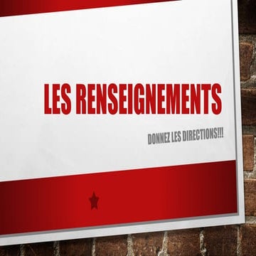 Les renseignements | PPTX