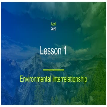 Lession 1.pptx | Environment | Science