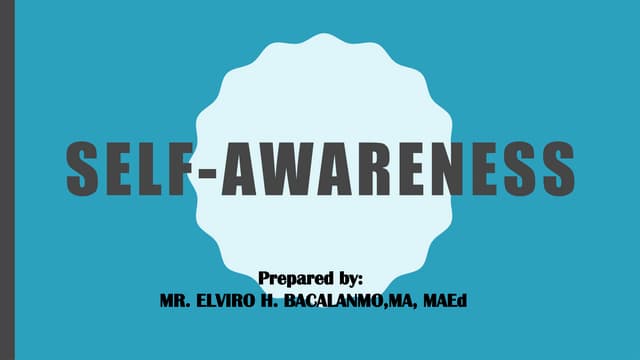 Self awareness | PPTX