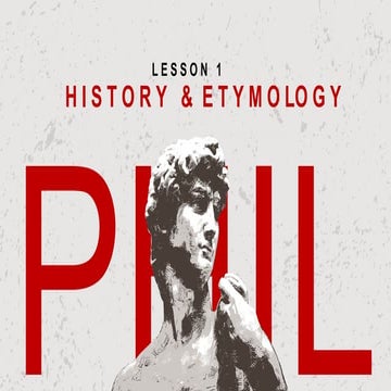 lesson-1. history and etymology philosophy | PDF