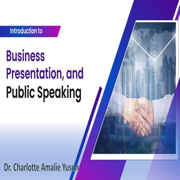 Public Speaking and Business Communication | PDF