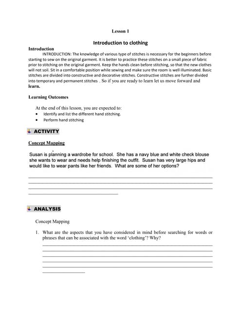 Basic Hand Stitches | PPTX