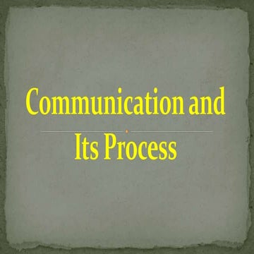 Lesson 1 Communication Process Pptx