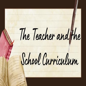 Lesson 1 Curriculum Development In Education Pdf