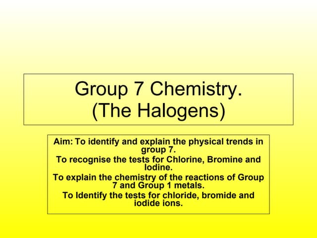 Group 2 Elements - Trends and Properties | PPT