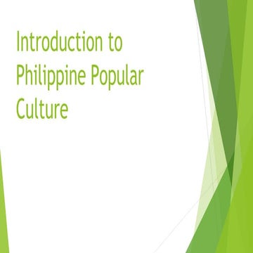 Understanding Culture and Popular Culture in the Philippines | PPTX