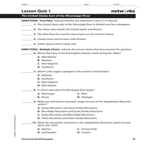 Lesson 1 review pgs 116 123 | PDF