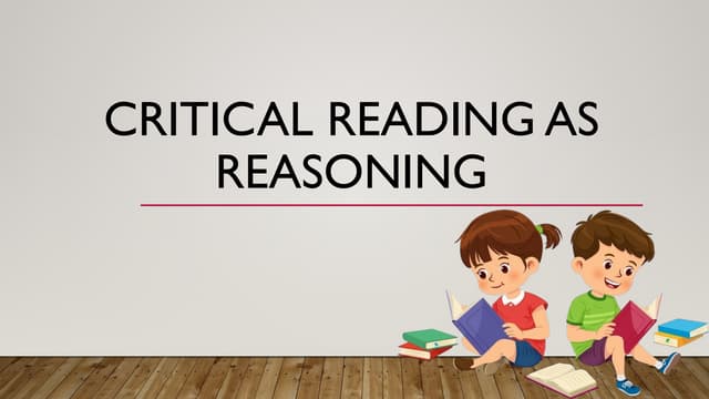 Critical reading | PPTX