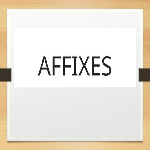 Root word, Prefix and Suffix. | PPTX