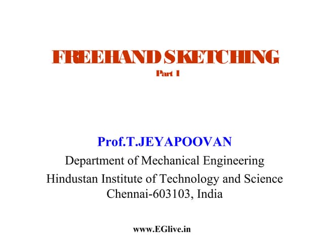 Engineering graphics free hand sketch | PPT
