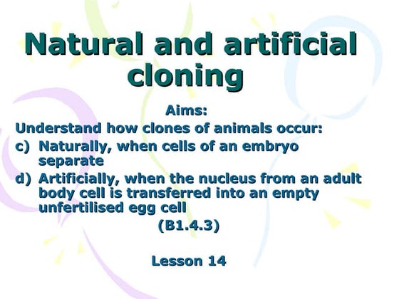 Cloning Lesson | PPT