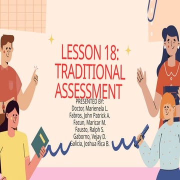 Lesson-18-Traditional-assessment.Power pointpptx | PPTX