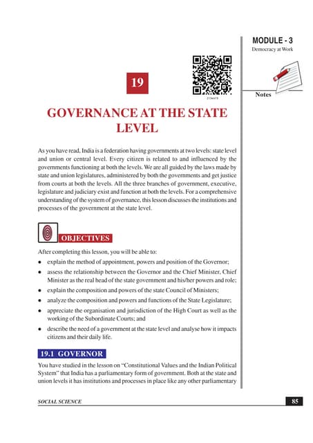 How State Government Works (Grade 7 - Civics) | PPSX | Elections | Politics