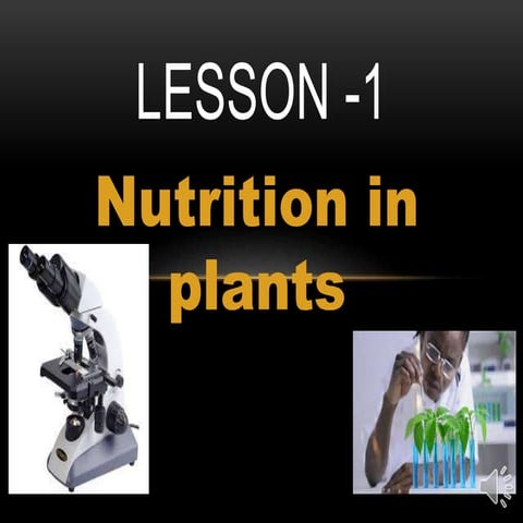 Lesson 1 nutrition in plants | PPTX