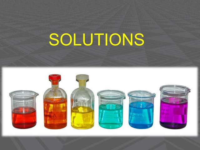 Solution preparation | PDF