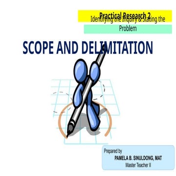 Lesson 2- Scope and Delimitation of the Study | PPTX