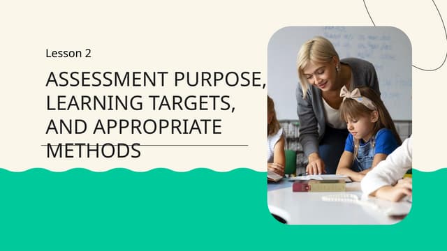 Learning targets for performance and product-ORIENTED assessment.pptx ...