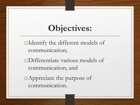 Models of Communication | PPTX | Computer Networking | Computing