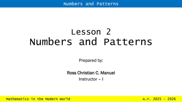 Repeating and growing patterns | PPTX