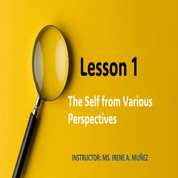 Lesson-2-PSYCH-101-Personal Self in various perspective | PPT
