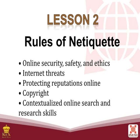 Lesson-2-Rules-of-Netiquette safety Online | PPTX