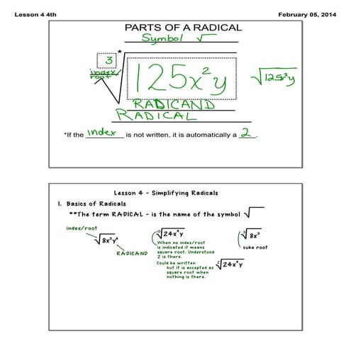 Simplifying+radicals | PPT