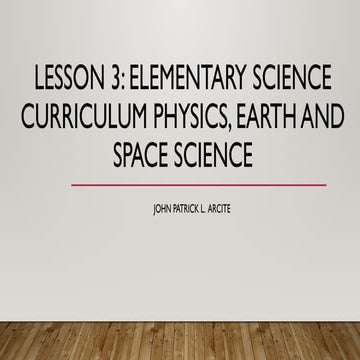 Lesson-3 Science Teaching in Elementarys | PPTX