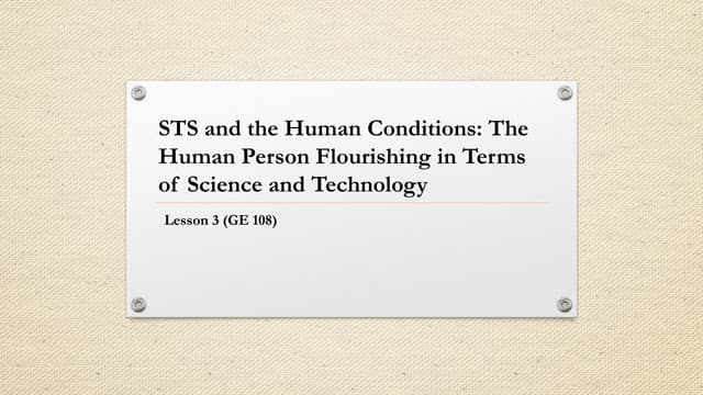 STS - technology as a way of revealing | PPTX