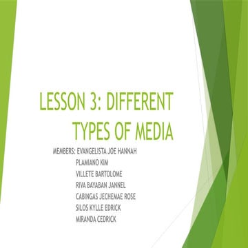 LESSON-3-Media, information and literacy | PPTX