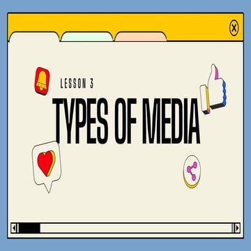 TYPES OF MEDIA LESSON 3 GRADE 12 MIL POWERPOINT PRESENTATION | PDF