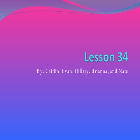 Lesson 34 | PPT