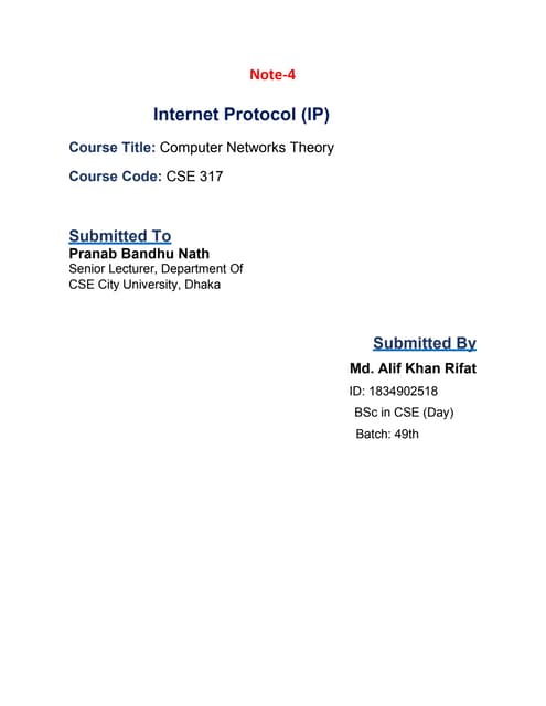 Ipv4 and Ipv6 | PPTX