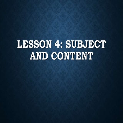 Lesson subject and content for saving only.pptx