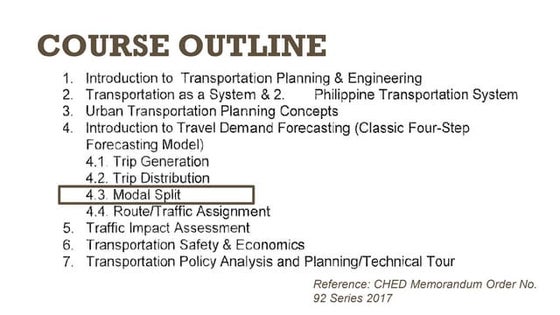 Modal split analysis | PPTX | Travel