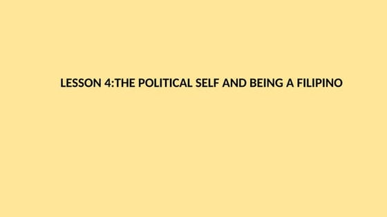 Political self . Understanding the self | PPTX