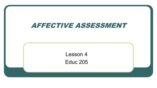 PROF ED 7 AFFECTIVE LEARNING MEASURES TOOLS | PDF