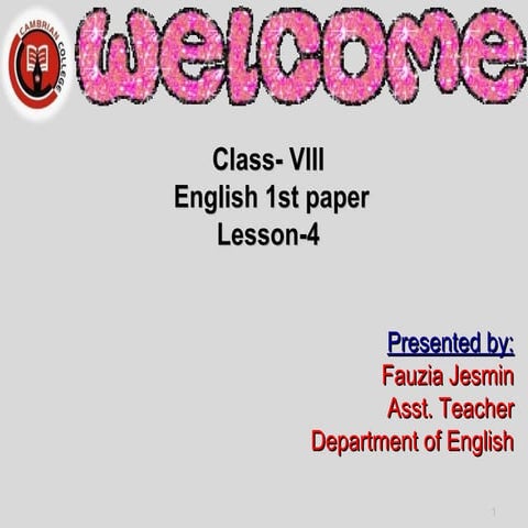 Lesson 4 walk in interview! join the winning team | PPT