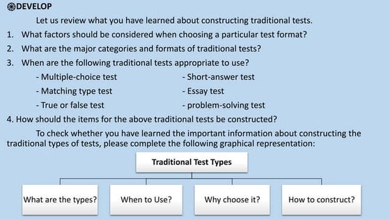 Types of test questions | PPTX | Standardized Testing | Educational ...