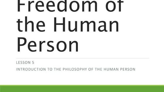 Freedom of the human person | PPT