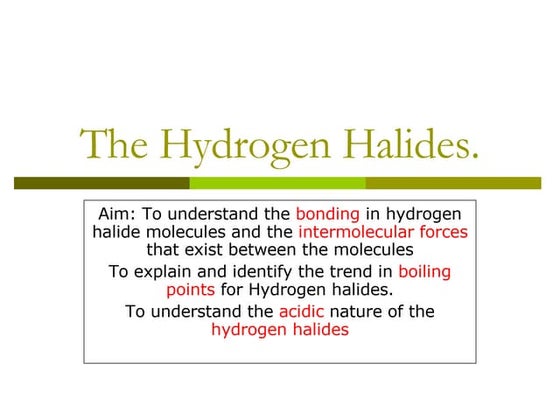 Halides and its types and their details | PPT