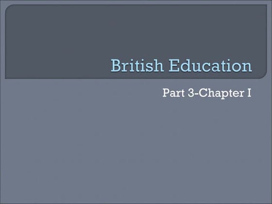 The stages of british education | PPT