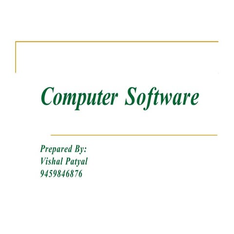 Lesson 5 Computer Software Pptx Operating Systems Computer Software And Applications