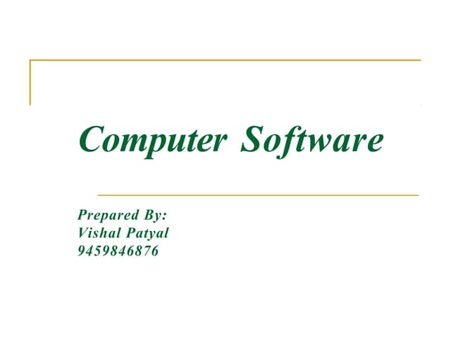 System software and Application software | PPT
