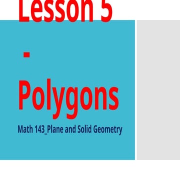 Polygons lesson in Second Semester in College | PPTX