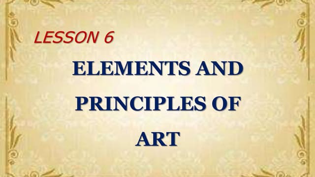 Principle of art pattern | PPTX