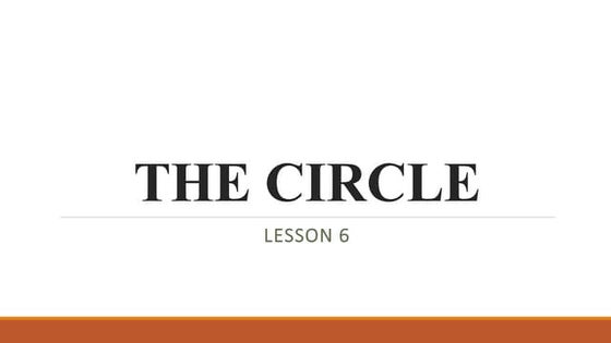 Pre Calculus Lesson 1 Conic Sections And Circles Pptx Geography Science