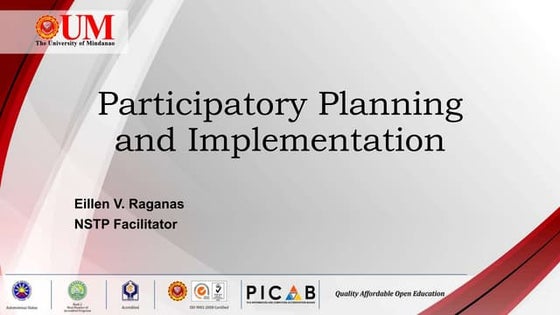 Participatory planning | PPTX