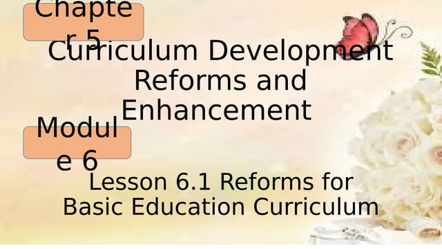 CHAPTER 5 THE TEACHER AND THE SCHOOL CURRICULUM | PPTX